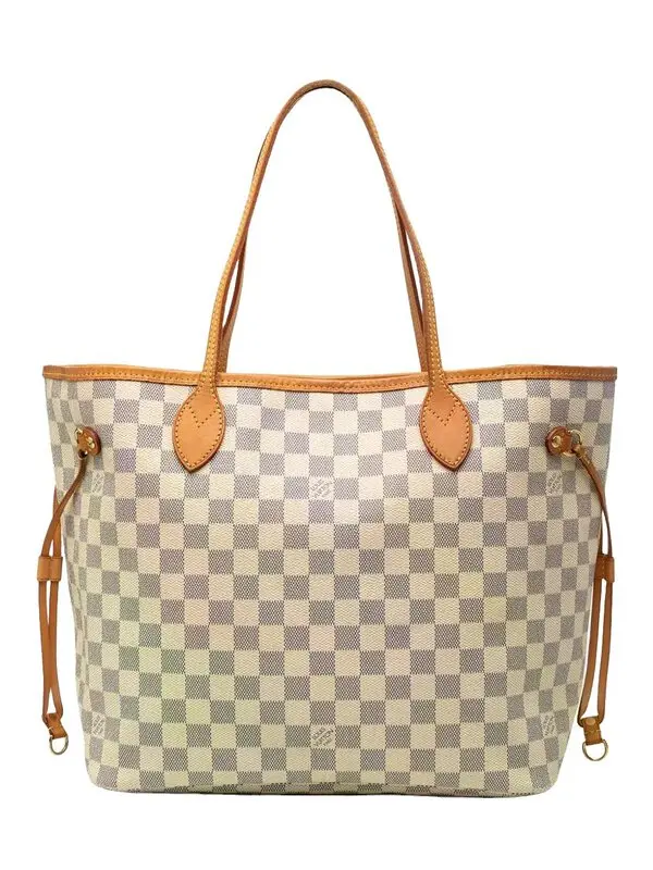 LOUIS VUITTON 2012 Damier Azur Neverfull Mm Tote Bag - White