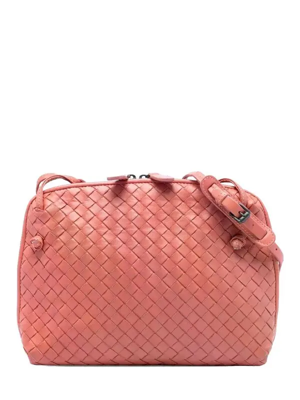 Bottega Veneta 2012-2026 Nappa Intrecciato Nodini Crossbody Bag - Pink
