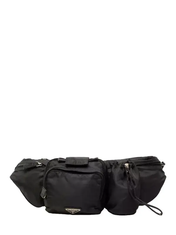 Prada Tessuto Multi Pocket Belt Bag - Black