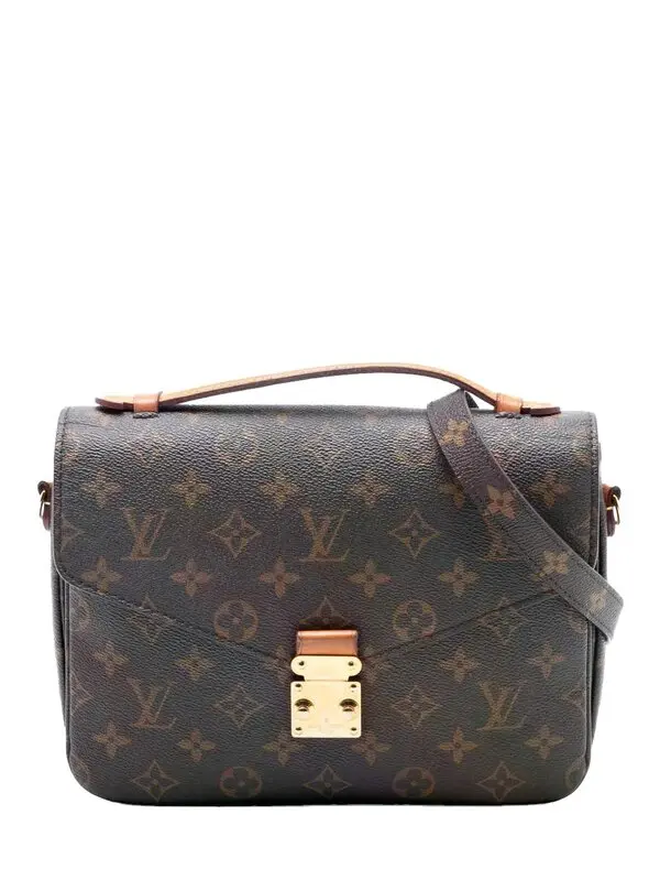 LOUIS VUITTON Monogram Pochette Metis Satchel - Brown