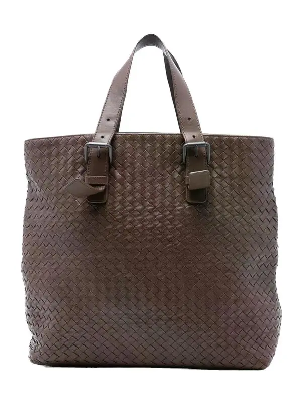 Bottega Veneta Nappa Intrecciato Belted Tote Bag - Brown