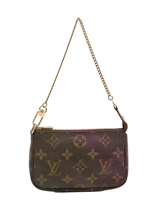 LOUIS VUITTON 2007 Monogram Mini Pochette Accessoires Handbag - Brown