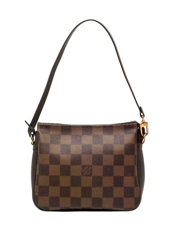 LOUIS VUITTON 2001 Damier Ebene Trousse Pochette Handbag - Brown