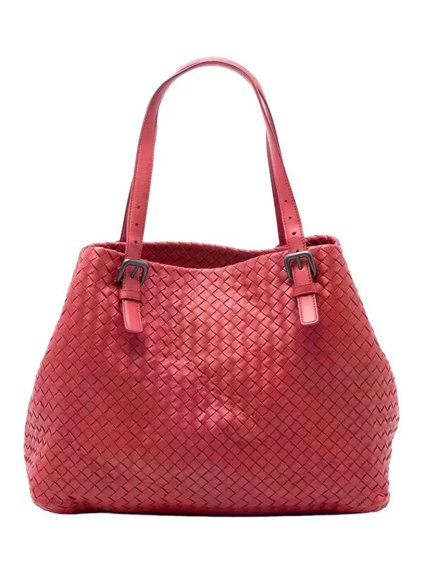 Bottega Veneta Large Nappa Intrecciato Cesta Tote Bag - Red