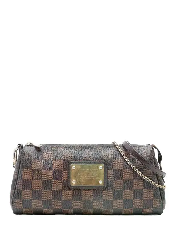 LOUIS VUITTON 2010 Damier Ebene Eva Satchel - Brown