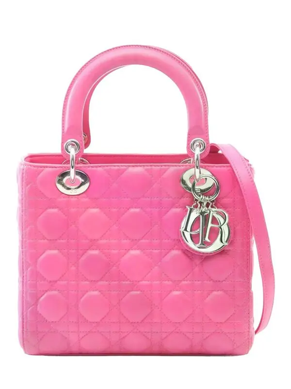 Dior Medium Cannage Lady Satchel - Pink