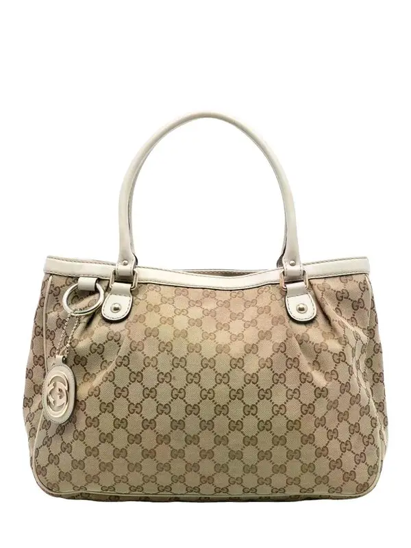 Gucci Gg Canvas Sukey Tote Bag - Brown
