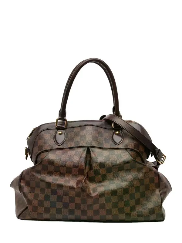 LOUIS VUITTON 2009 Damier Ebene Trevi Gm Satchel - Brown
