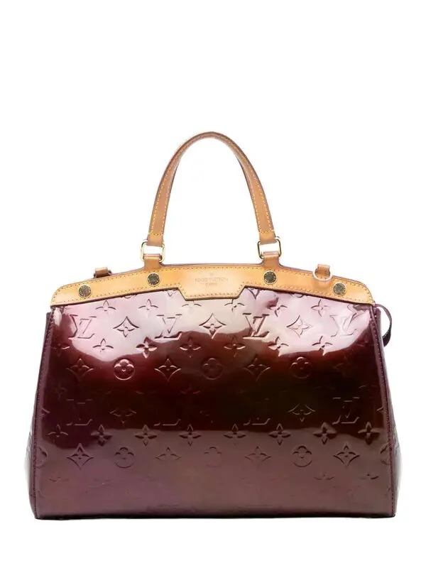 LOUIS VUITTON 2012 Monogram Vernis Brea Mm Satchel - Red