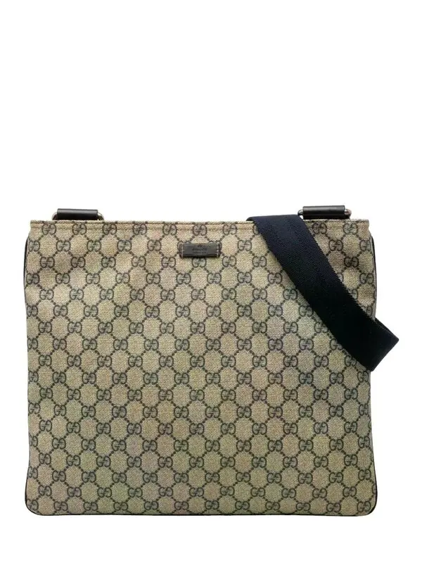Gucci Gg Supreme Crossbody Bag - Brown