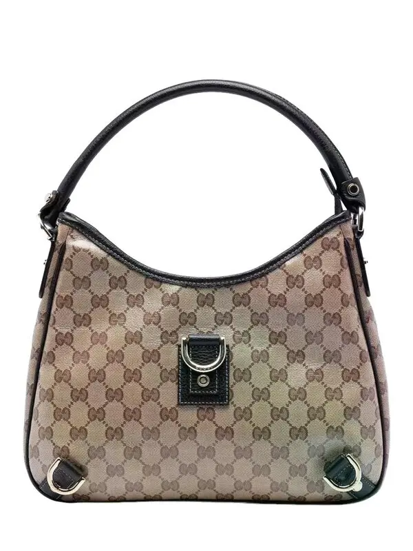 Gucci Gg Crystal Abbey D-ring Shoulder Bag - Brown
