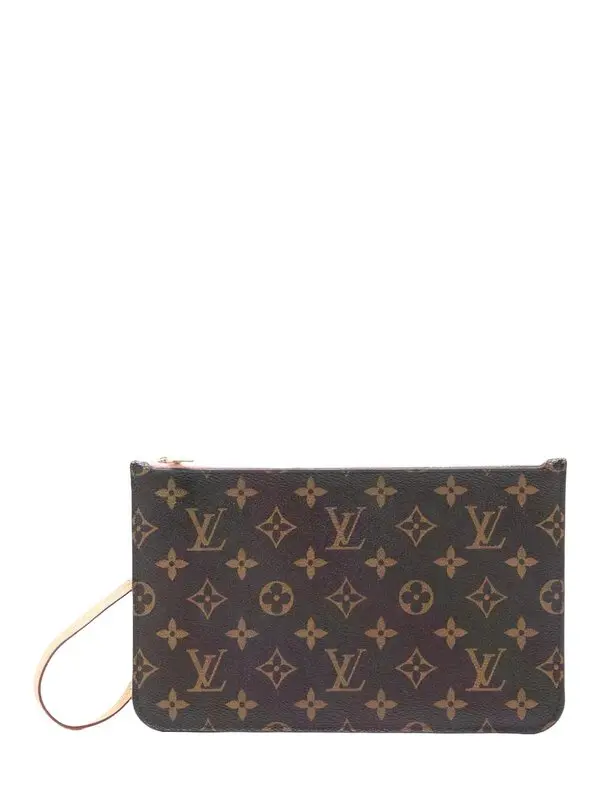 LOUIS VUITTON 2016 Monogram Neverfull Pouch - Brown