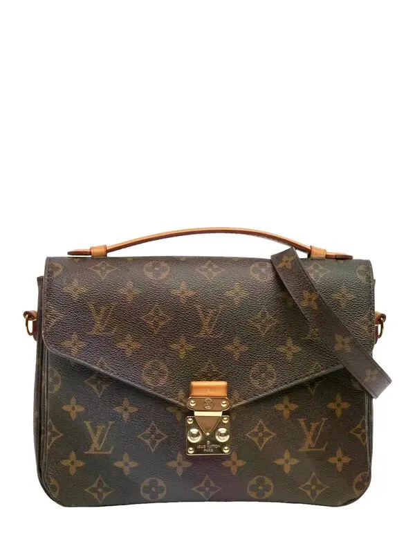 LOUIS VUITTON Monogram Pochette Metis Satchel - Brown