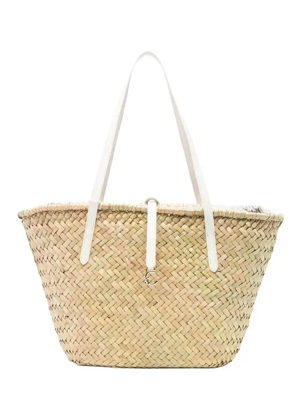 COCCINELLE Woven Drawstring Shoulder Bag - Neutrals