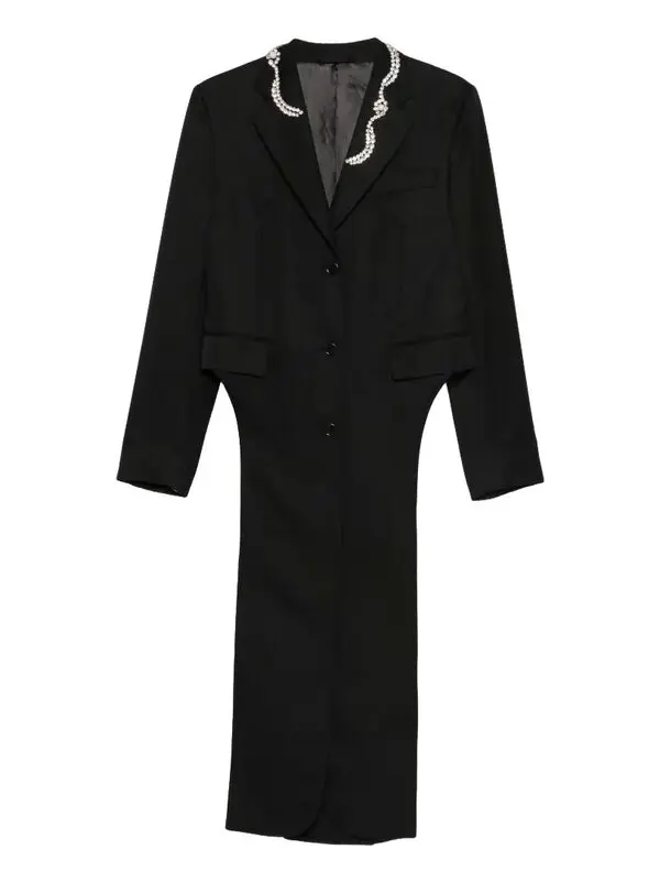 Simone Rocha Pearl-embellished Coat - Black
