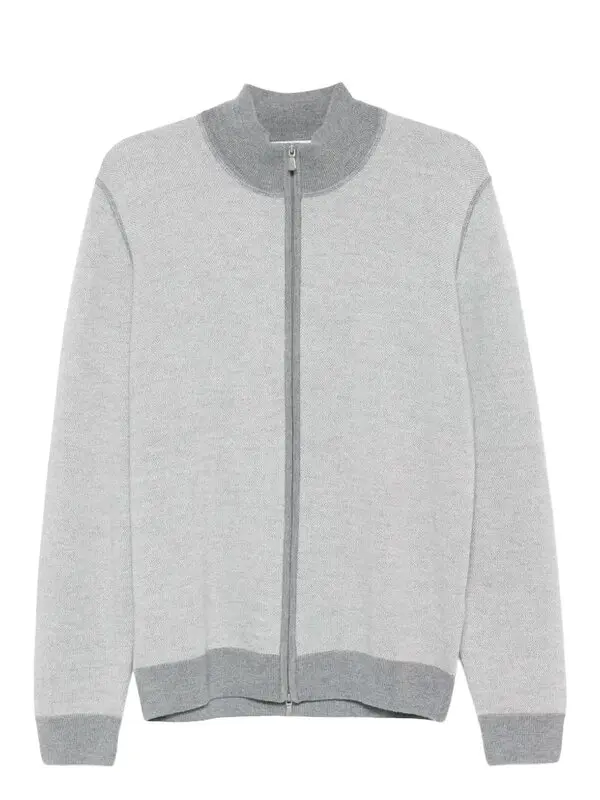 GRAN SASSO Zipped Cardigan - Grey