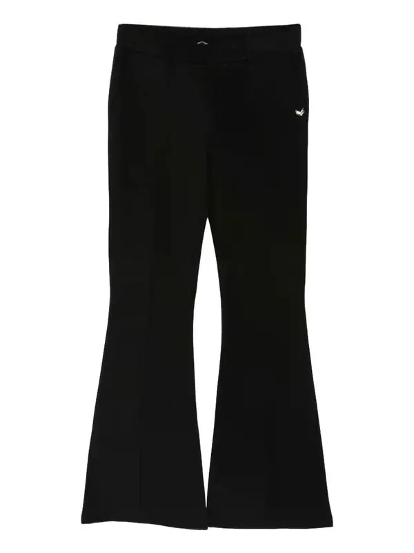 Liu Jo Appliqué Flared Trousers - Black