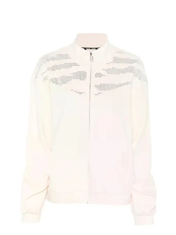 Liu Jo Embellished Zip-up Sweatshirt - Neutrals