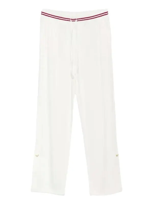 Liu Jo Interlock Striped Track Pants - White