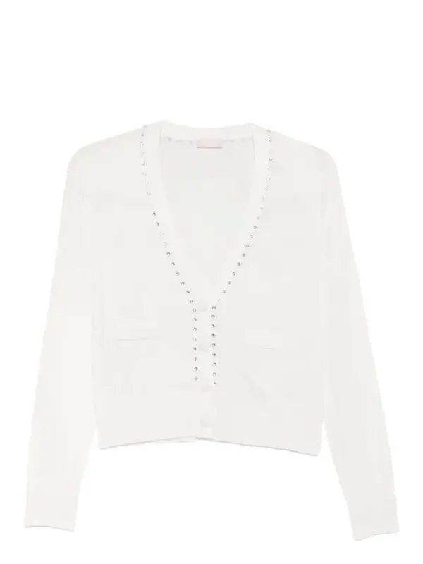 Liu Jo Embellished Button Cardigan - White