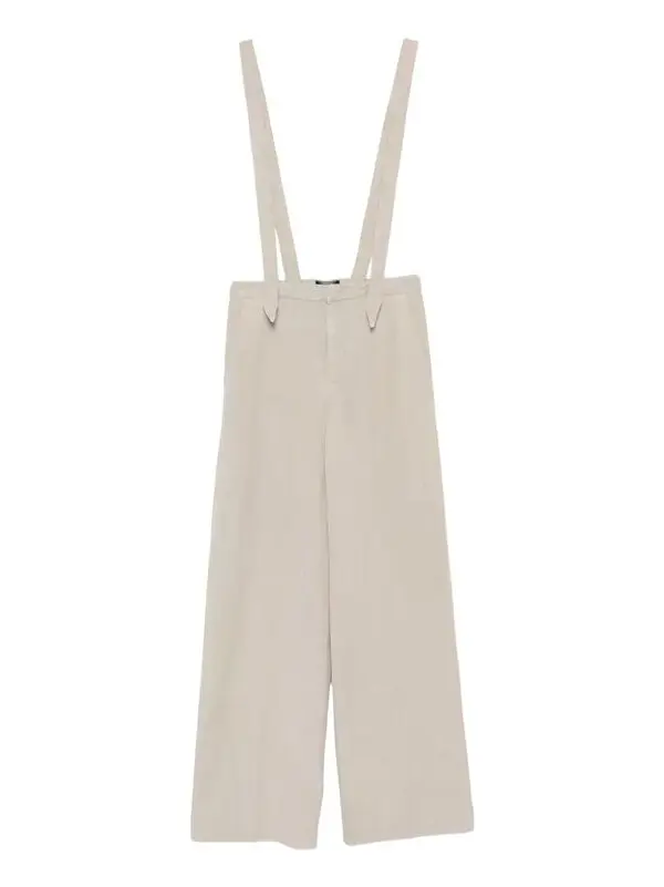 DONDUP Suspender Palazzo Pants - Neutrals