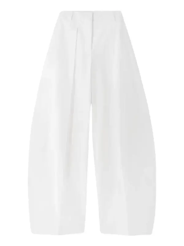 Jacquemus Le Pantalon Ovalo Pleated Trousers - White