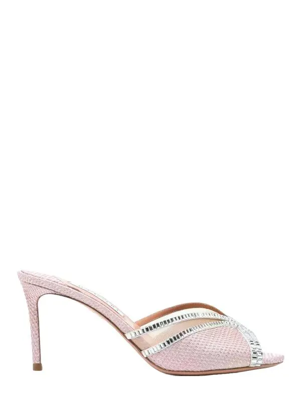 AQUAZZURA Wild Aurora Embellished Heeled Sandals - Pink