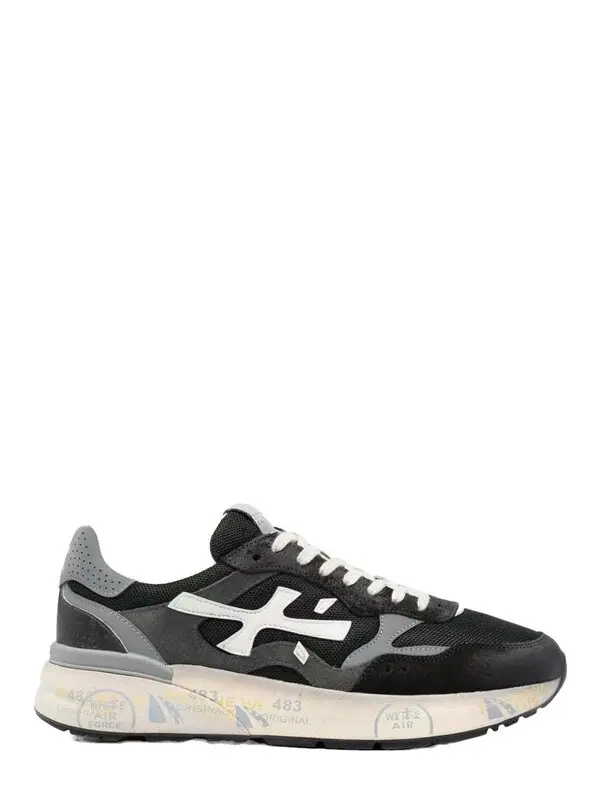 Premiata Mick Logo-appliqué Sneakers - Black