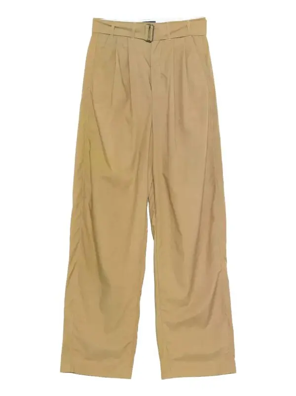Soeur Belted Pleated Trousers - Neutrals