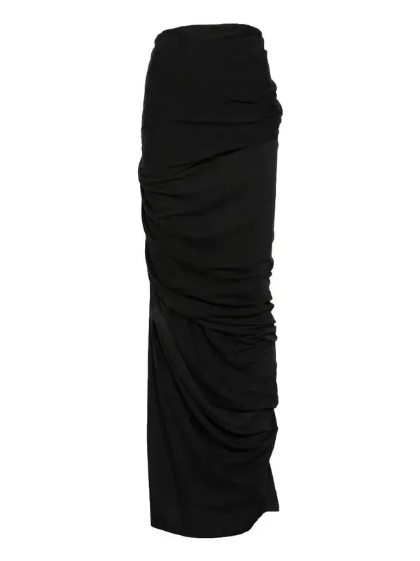 ENTIRE STUDIOS Draped Detail Maxi Skirt - Black