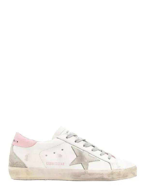 GOLDEN GOOSE Star Appliqué Leather Sneakers - White