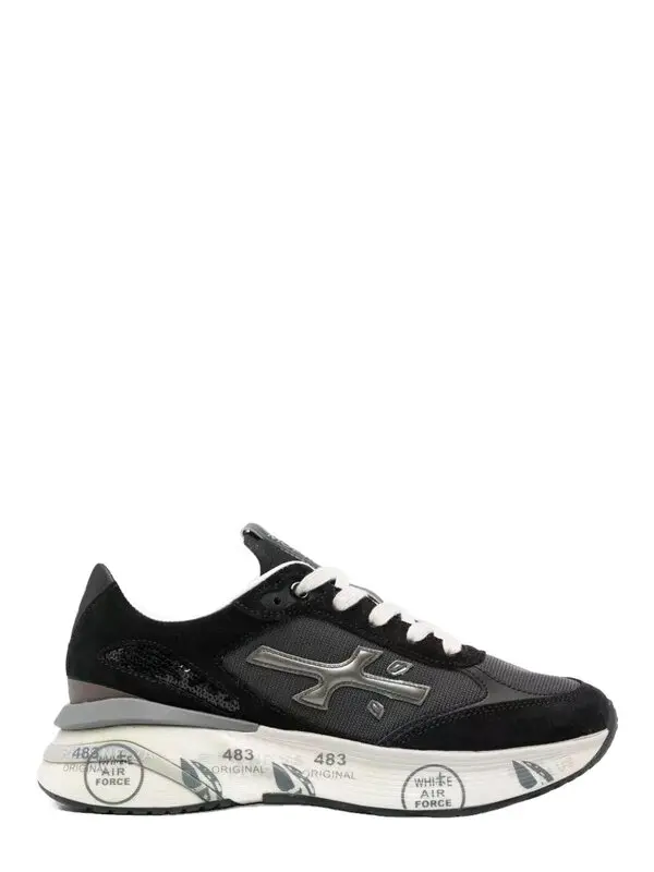 Premiata Moerund Logo-appliqué Sneakers - Black