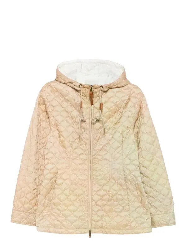 Moncler Quilted Hooded Jacket - Neutrals