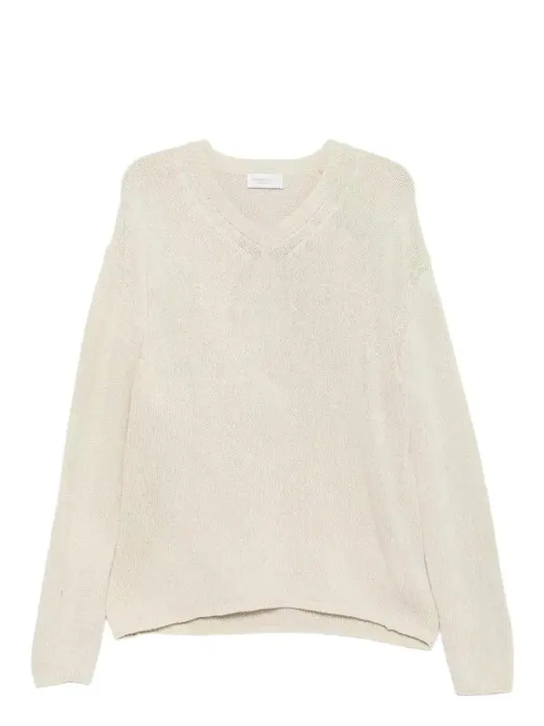 DIANA STUDIO V-neck Long-sleeve Sweater - Neutrals