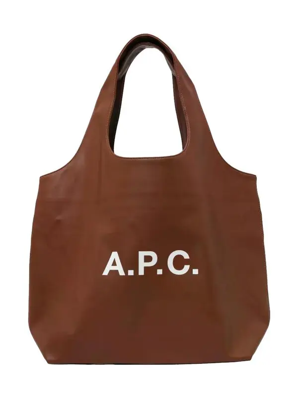 A.p.c. Logo Tote Bag - Brown