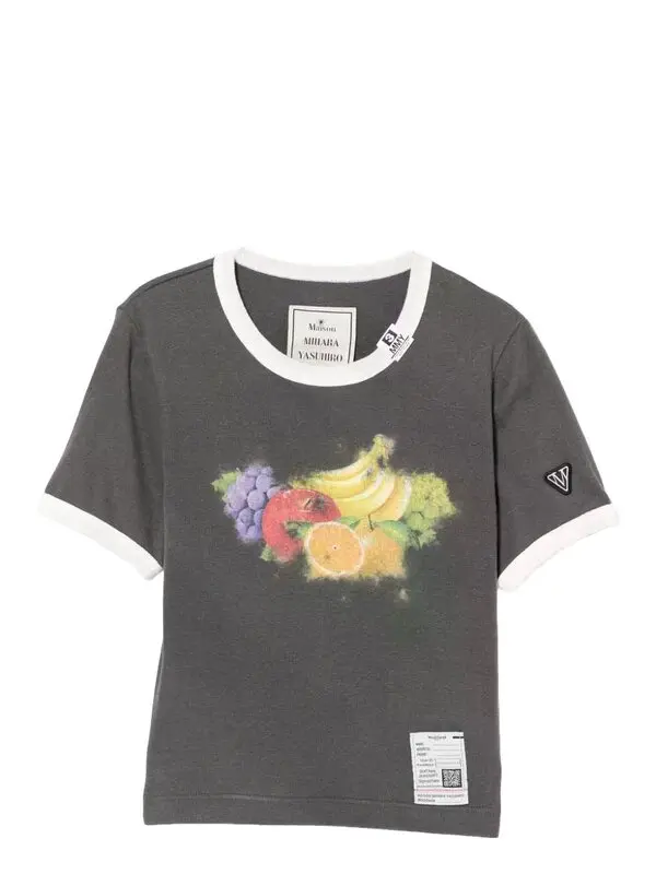 Mihara Yasuhiro Fruit-print T-shirt - Grey