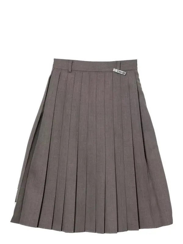 Mihara Yasuhiro Pleated Midi Skirt - Grey