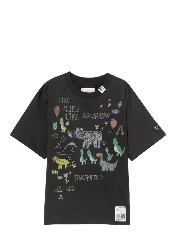 Mihara Yasuhiro Graphic-print T-shirt - Black