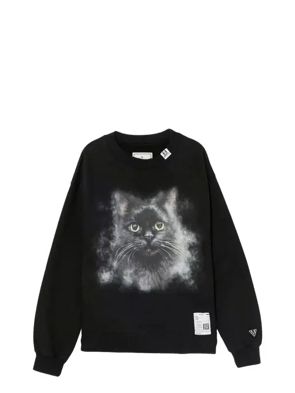 Mihara Yasuhiro Cat-print Sweatshirt - Black