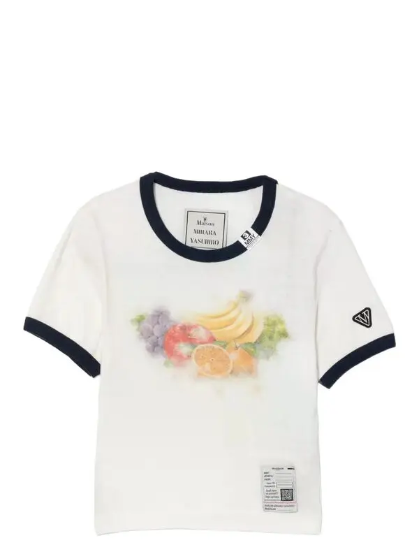 Mihara Yasuhiro Fruit-print T-shirt - White