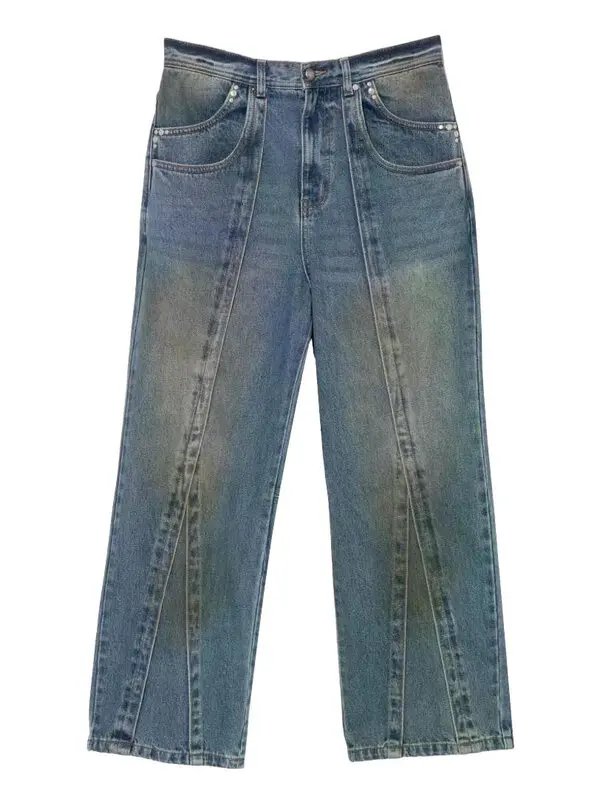 Andersson Bell Layered Wide-leg Jeans - Blue