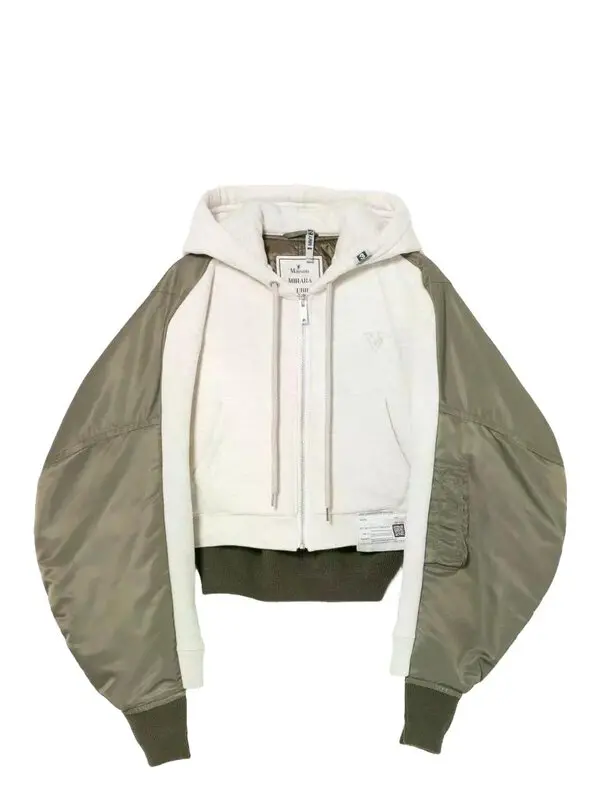 Mihara Yasuhiro Logo-patch Hooded Jacket - Neutrals