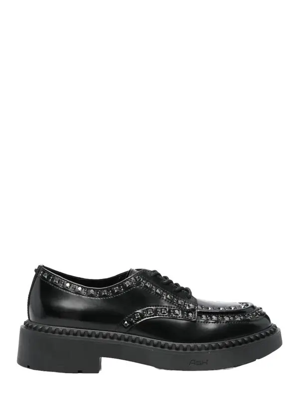 Ash Max Studded Leather Derby Shoes - Black