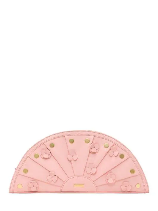 HAMMITT Shelley Clutch - Flamingo Flora/brushed Gold