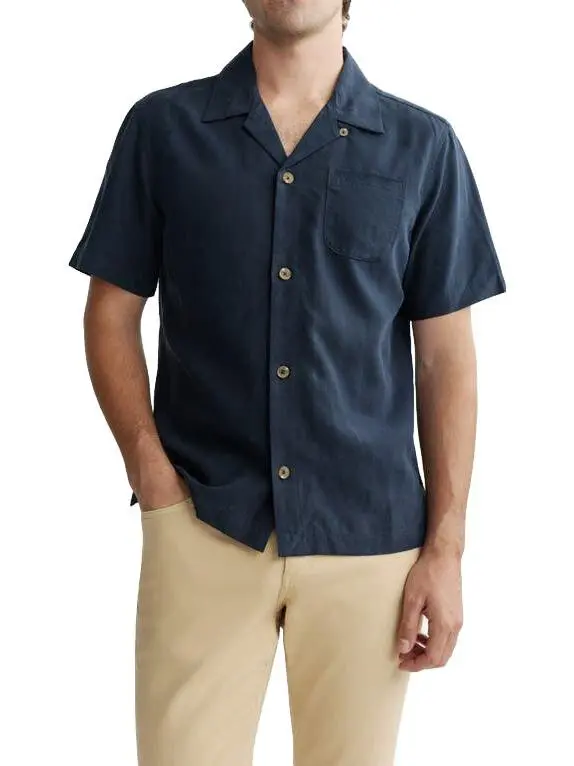 DL1961 Hugh Relaxed Fit Camp Shirt - Nautical