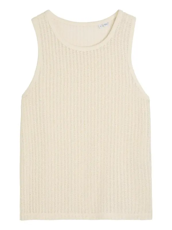 WAX LONDON Prim Cotton-knit Vest - Ecru