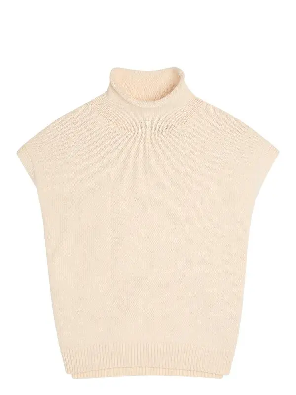 Polo Ralph Lauren Roll-neck Cotton-blend Top - Cream