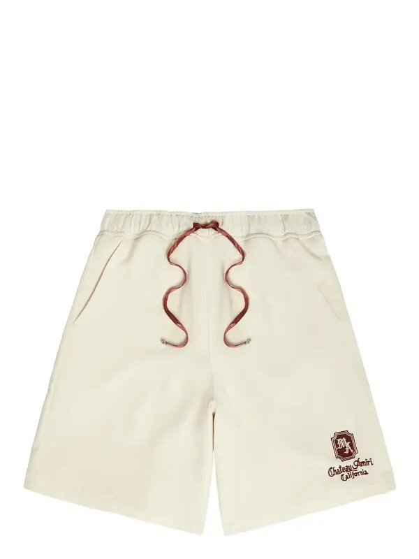 Amiri Chateau Appliquéd Woven Shorts - White