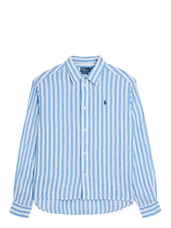 Polo Ralph Lauren Striped Linen Shirt - Blue