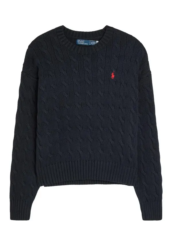 Polo Ralph Lauren Cable-knit Cotton Jumper - Navy